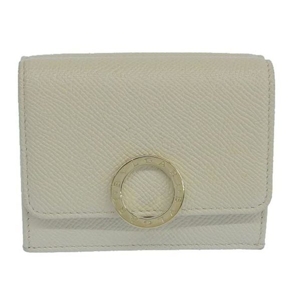 BVLGARI | Bags | Bvlgari Leather Trifold Wallet White | Poshmark